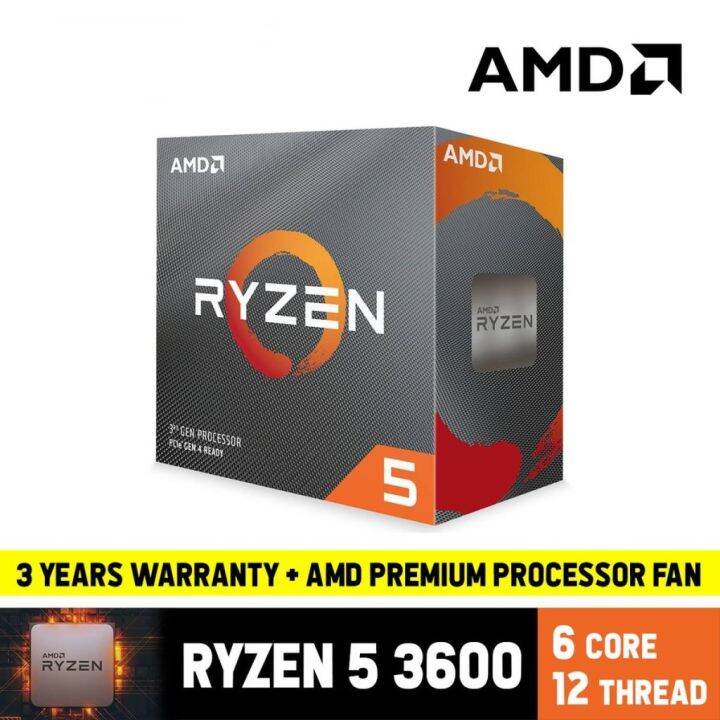 CPU (ซีพียู) AMD AM4 RYZEN 5 3600 3.6 GHz Warranty 3 - Y | Lazada.co.th