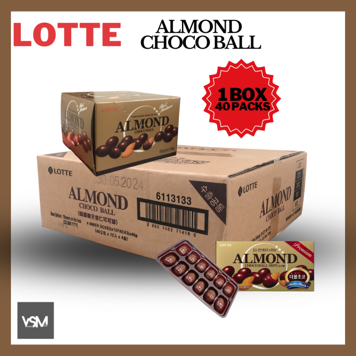 LOTTE Almond Choco Ball 46g (1 BOX / 40 packs) | Lazada PH