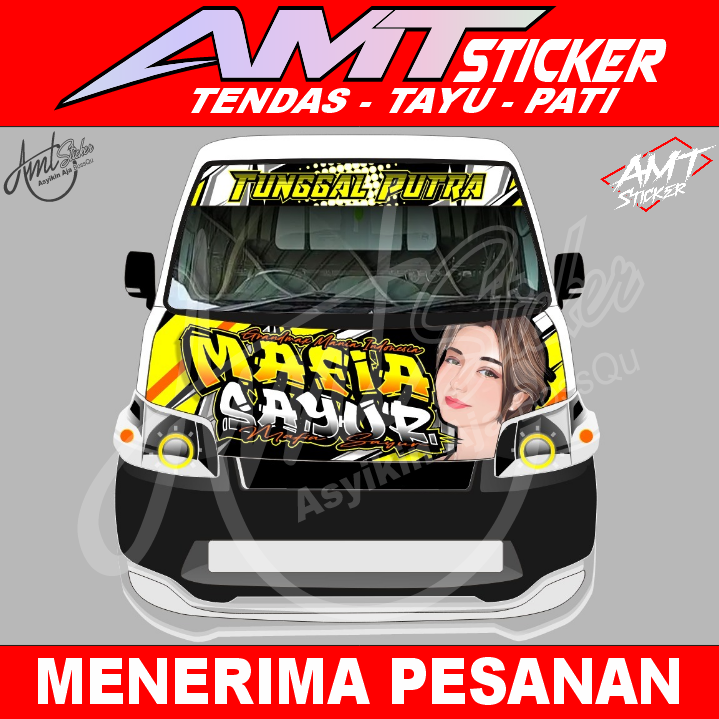 Stiker Decal Granmax - Sticker Kap + Kaca Depan Gran Max - Bisa Request ...