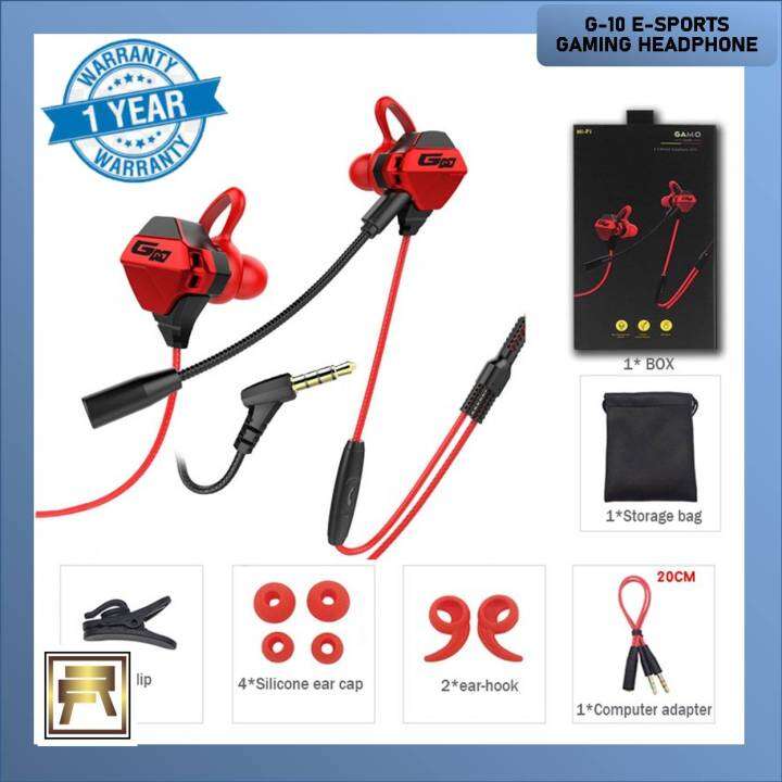 G10 E-Sports Gaming Headphone/ ORIGINAL GAMO 3.5 Wired Earphone ...