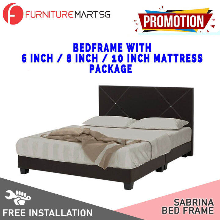 [FurnitureMartSG] Sabrina Bed Frame with Mattress Package | Lazada ...