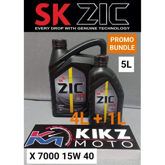 SK ZIC X 7000 SAE 15W-40 HDDO FULLY SYNTHETIC {DIESEL) (PROMO BUNDLE 4 ...