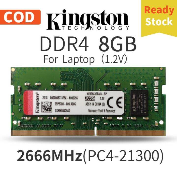 Kingstone DDR4 8GB Laptop Memory RAM 8GB 2666mhz PC4-21300 Memoria 260-pin SODIMM RAM Stick for ...