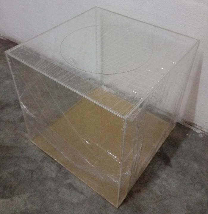 Acrylic Lucky Draw Box With 8in Round Hole 12 x 12 x 12 inch, 3.0mm ...