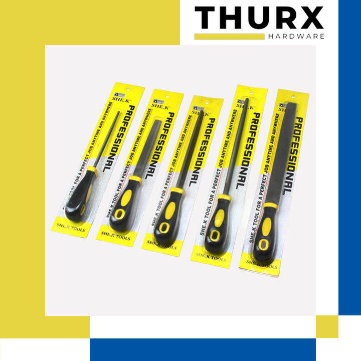Thurx SHE.K Steel File 6in 8in Flat Square Round Half Round Triangle ...