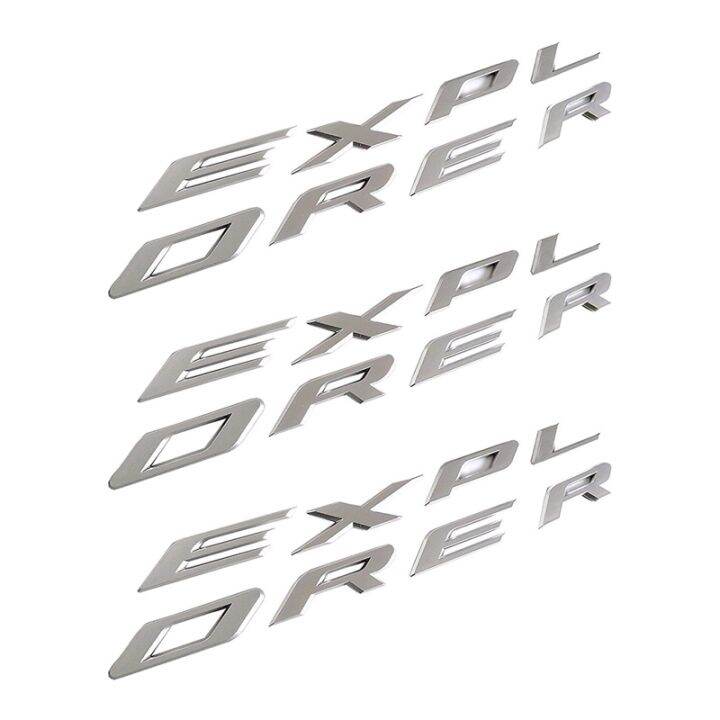 24x Explorer Car Emblem Front Hood Emblem 3D Letters Explorer Sticker ...