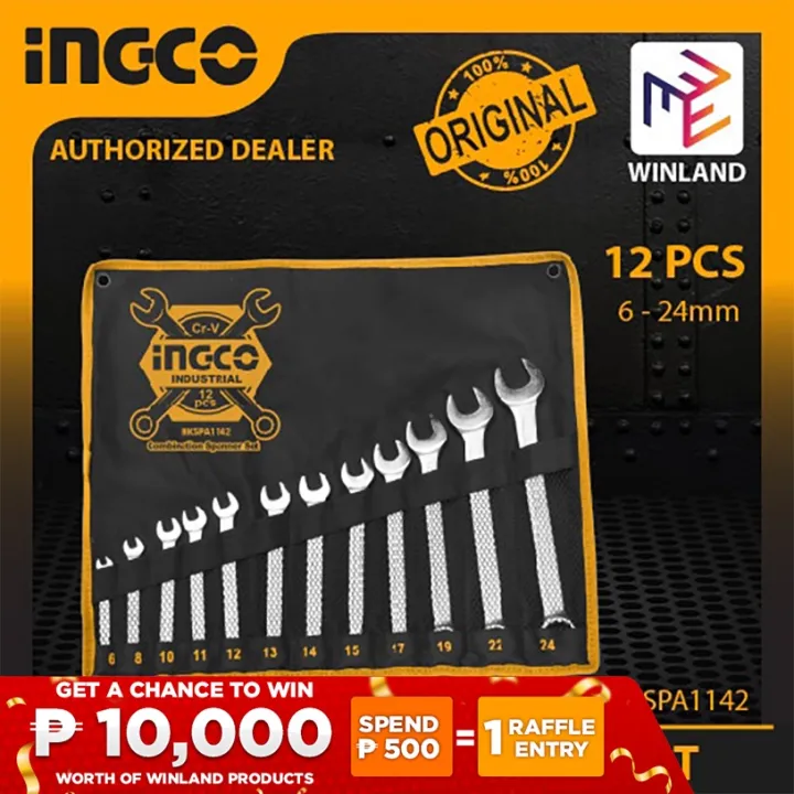 tool set flyman socket wrench set Ingco Original 12pcs Combination Spanner Wrench Set 6-24mm ...