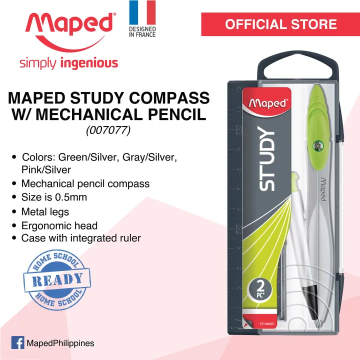 MAPED Study Compass with Mechanical Pencil I Metal I 119430 | Lazada PH