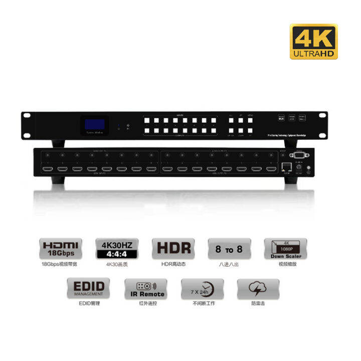 Professional 4K 8X8 HDMI Seamless Matrix Video Wall by BESCOM ...