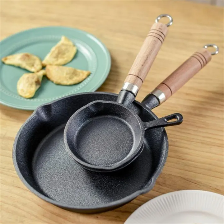 Mini Nonstick Frying Pan Flat Bottom Omelette Pan With Handle Kitchen ...