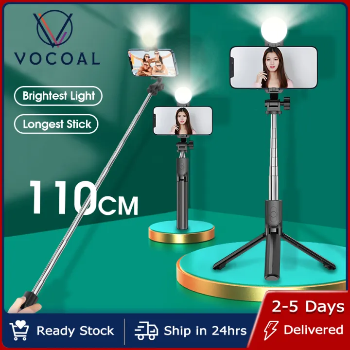 Vocoal Led Bluetooth Selfie Stick Mini Tripod Artifact Rod Portable
