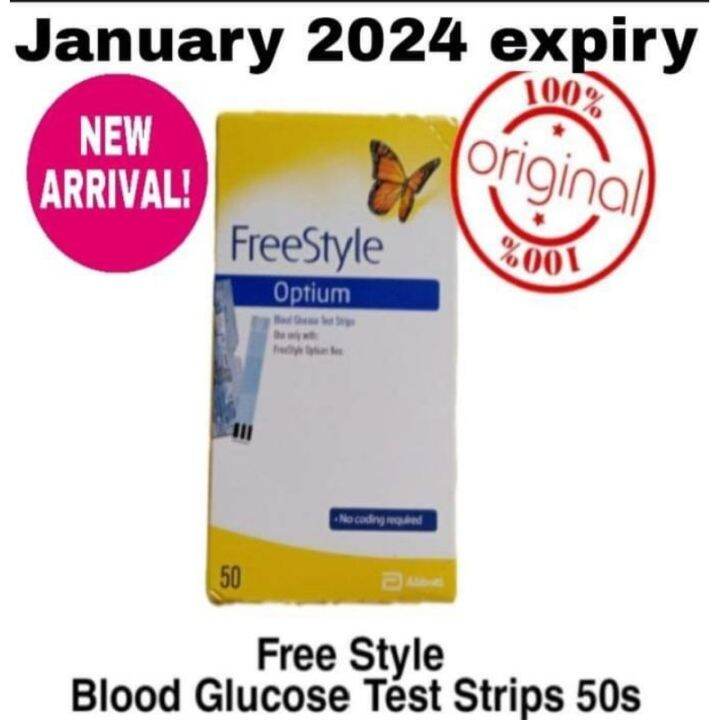 Freestyle Optium Glucose Test Strips 50s (1box) 100 Original | Lazada PH