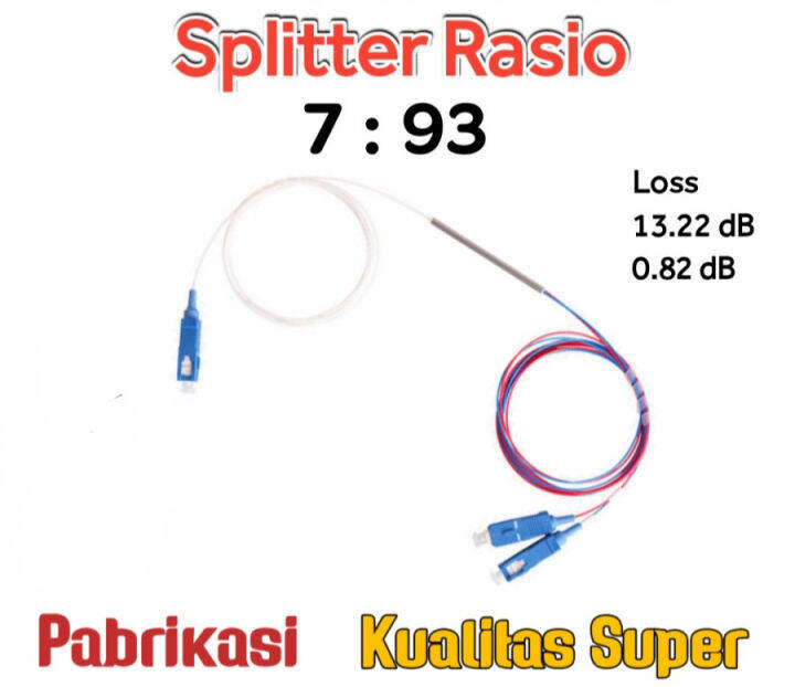 Splitter Ratio Fiber Optic 7:93 SC/UPC | Lazada Indonesia
