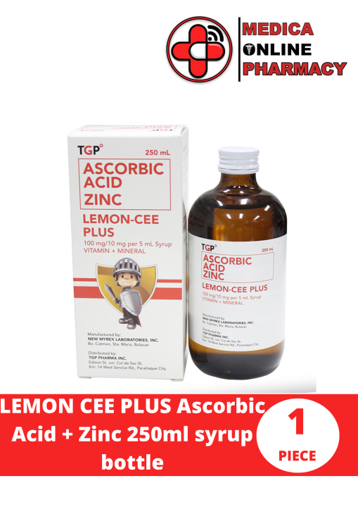 LEMON CEE PLUS Ascorbic Acid + Zinc 250ml syrup bottle | Lazada PH