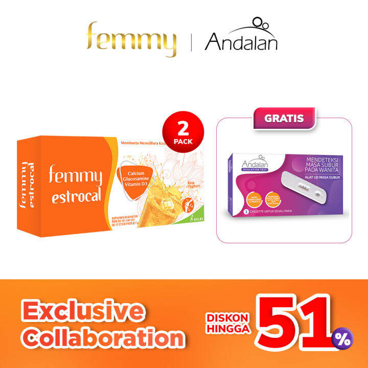 Femmy Estrocal 1 Pack FREE Andalan Ovulation Test Kit | Lazada Indonesia