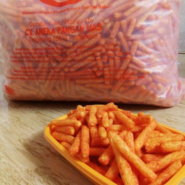 snack kiloan stik TES balado / jajanan / makanan ringan / cemilan ...