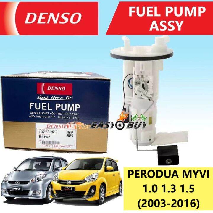 DENSO Japan # FUEL PUMP ASSY # PERODUA MYVI 1.0/1.3/1.5 LAGI BEST 2005-2016 #23210-BZ020# 195130 ...