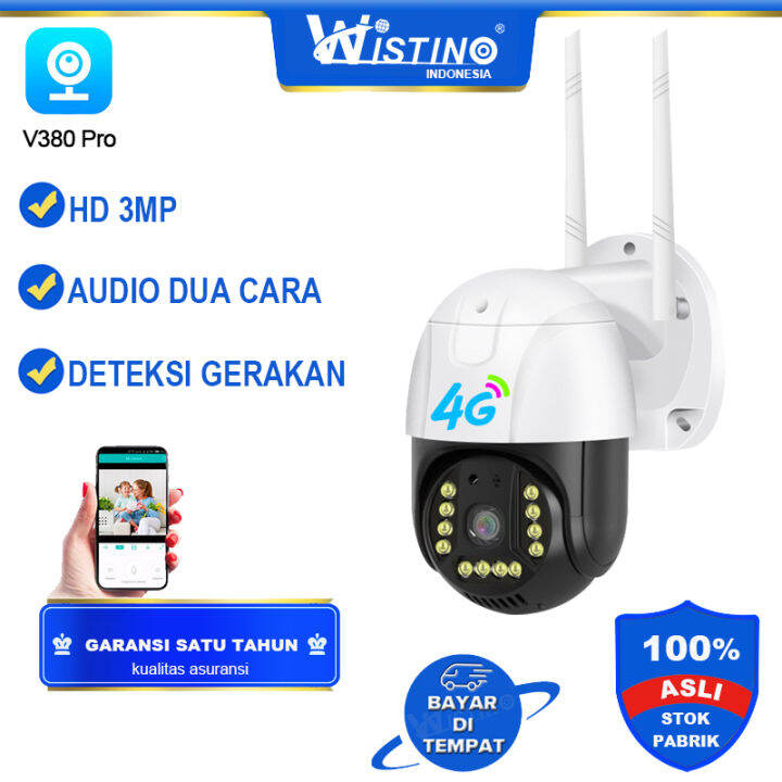 Wistino 4G CCTV Kamera Luar Ruangan Nirkabel IP66 Tahan Air 2.8 Inci ...