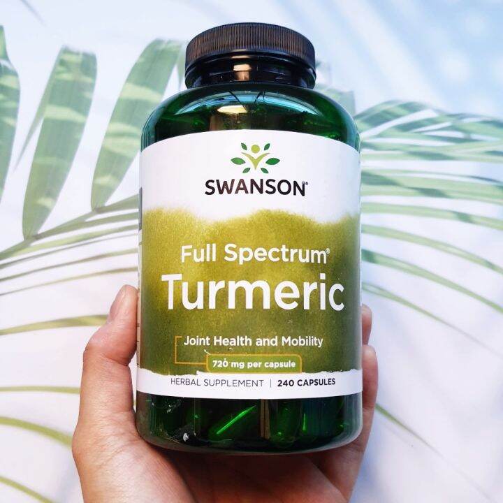 สารสกัดจากขมิ้นชัน Full Spectrum Turmeric 720 mg 240 Capsules, Joint ...