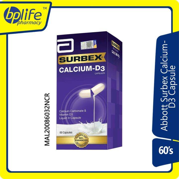 Abbott Surbex Calcium-D3 Capsule 60s | Lazada
