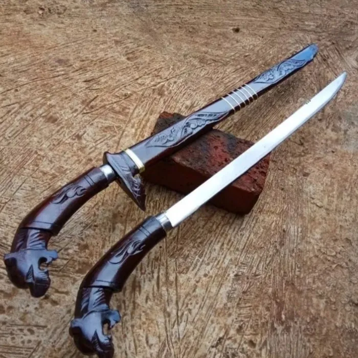 Pisau baja super tajam / Golok baja asli / pedang samurai panjang ...