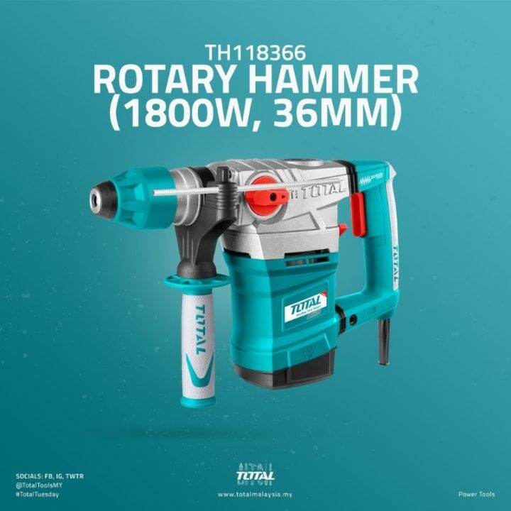 TOTAL ROTARY HAMMER 1800w （TH118366） | Lazada