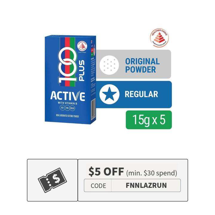 100PLUS Active Non Carbonated Isotonic Powder 15G x 5 | Lazada Singapore