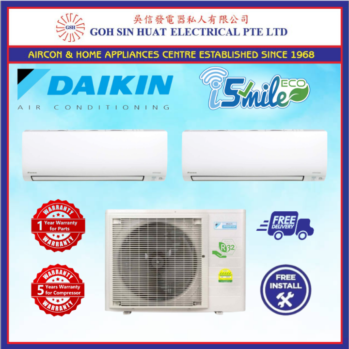 [Bulky] Daikin iSmile Eco 5 Ticks R32 Gas System 2 AirCon Air Conditioner Air Con MKM50VVMG ...