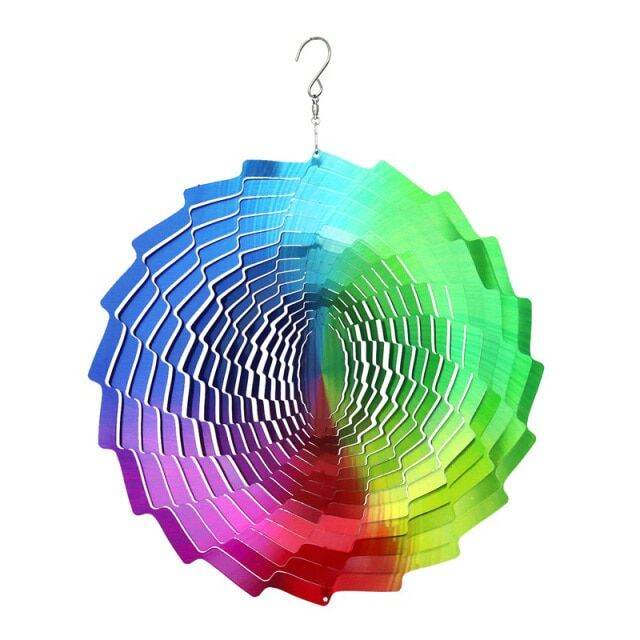 Colorful Tunnel Wind Spinner Garden Wind Chimes Hanging Decorations ...