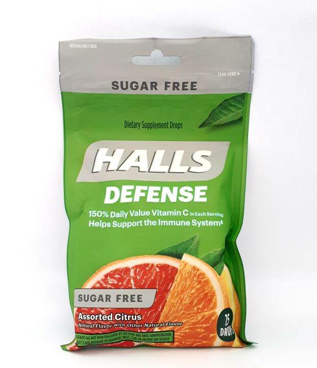 Halls Sf Defense Assorted Citrus 25 drops Expiry date 10/2023 | Lazada PH