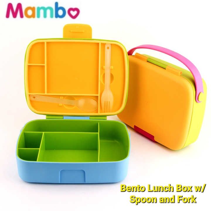 Mambo Bento Baon Lunchbox 5 Compartment with Spoon and Fork Children ...