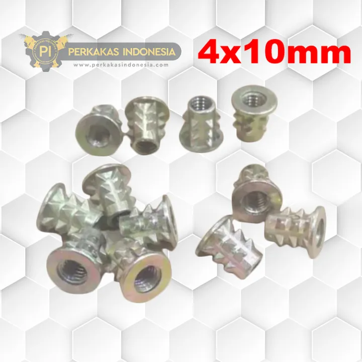 PROMO Mur Tanam Mur Baut Nanas 4x10mm Pasangan Baut Knockdown Diameter ...