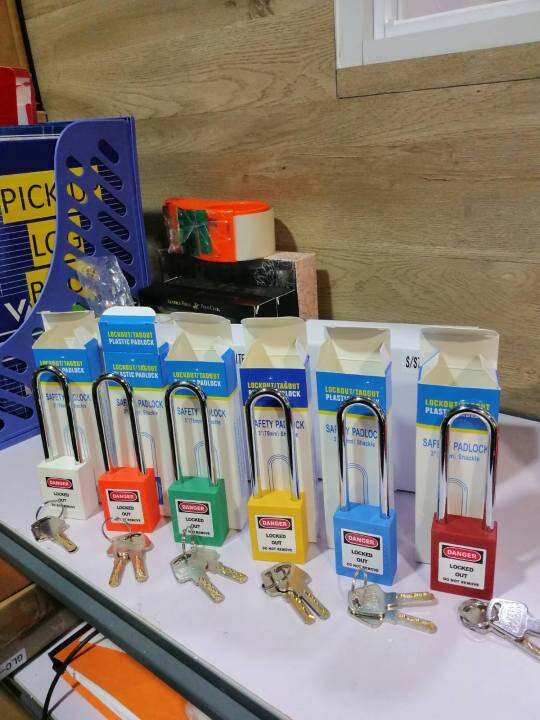 Plotoh Lockout Tagout 76mm Safety Padlock Mechanical (Steel Shackle ...