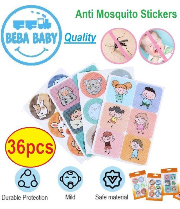 BebaBaby 36pcs in 1 Anti-mosquito Sticker Baby Stickers Repellent Patches Cartoon Drive Repeller ...