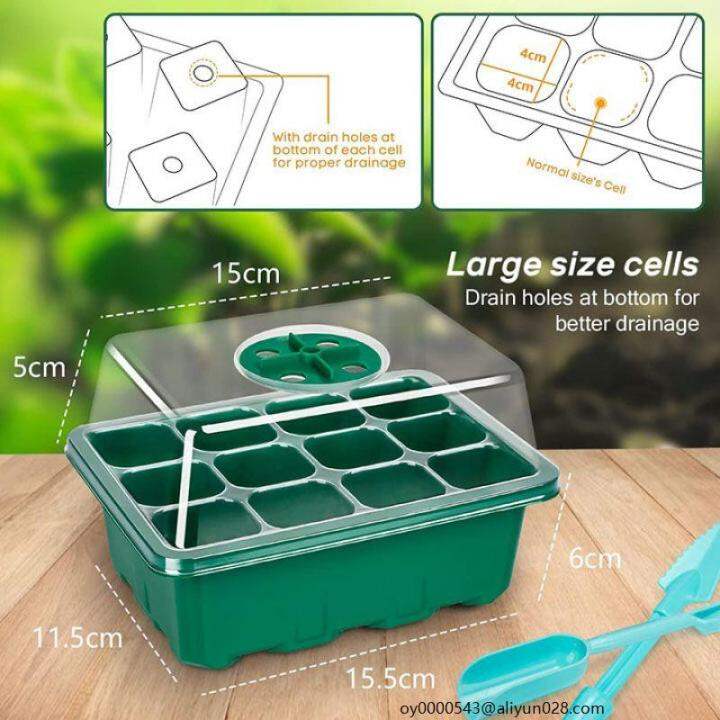 extra large plastic flower pots ☛1Pc 12 holes Dome Lid Nursery ...