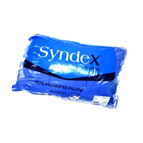 SYNDEX หมอนหนุนใยสังเคราะห์ ผ้าไมโคร Basic สีน้ำเงิน | Lazada.co.th