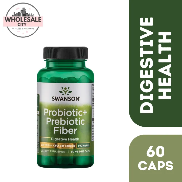 Swanson Probiotic+ Prebiotic Fiber for Friendly Flora Support 1 Billion ...