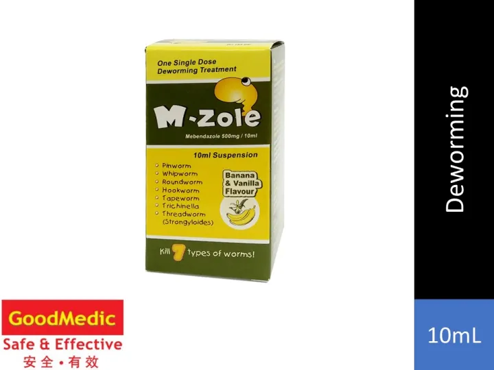 M-zole D-worms Suspension (banana & Vanilla Favour) (10mL) | Lazada