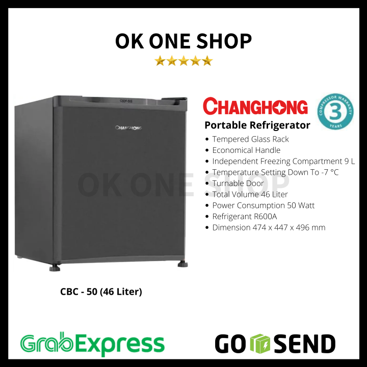 Changhong Refrigerator Portable CBC-50 -Black | Lazada Indonesia