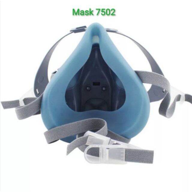 3M 7502 gas respirator half face 9in1 topeng debu cat meracun hama asap ...