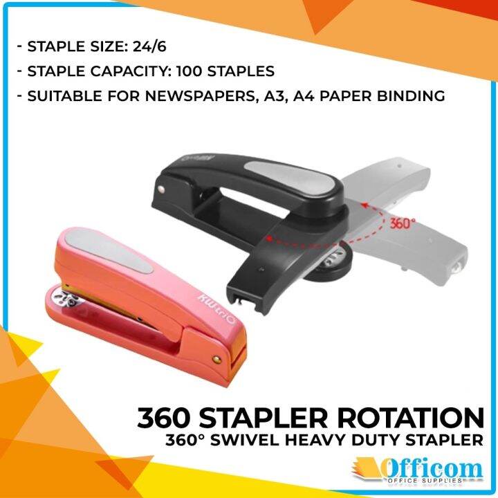 [COD]caichao115972072 360 Stapler Rotation Heavy Duty Stapler | Lazada PH
