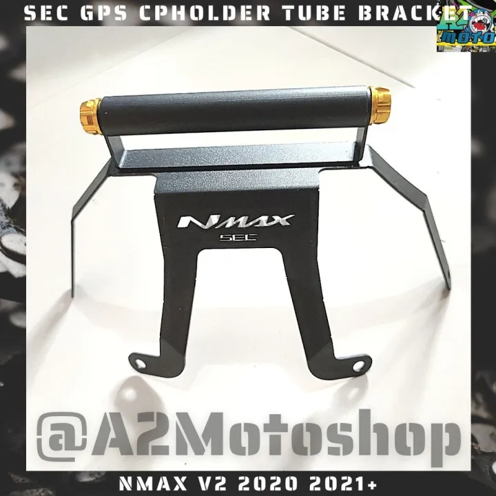 SEC NMAX 2020 2021 V2 CP Holder Bracket Tube w Orig Motowolf Clamp ...