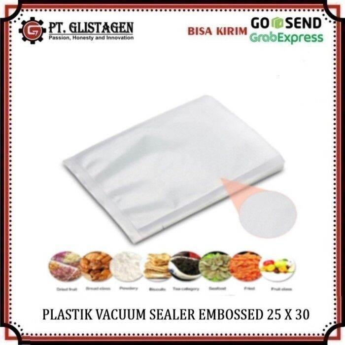 Plastik Vacuum Sealer Emboss BAG 25 x 30 Plastik Vakum Makanan Embos ...