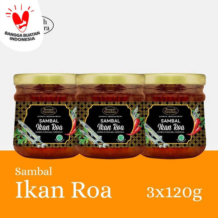 REMPAH NUSANTARA SAMBAL IKAN ROA 3 BOTOL JAR X 120GR | Lazada Indonesia