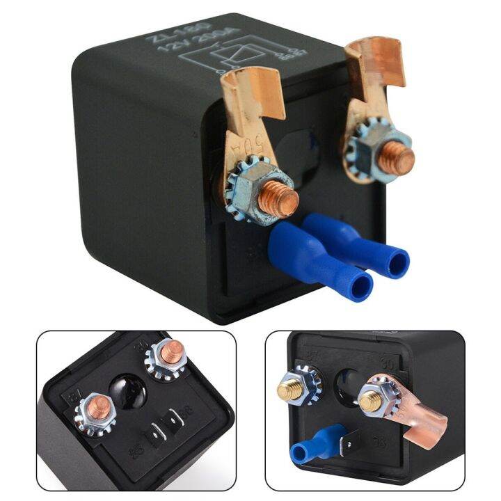 Toolstar Automotive Relay 12V 200AMP Heavy Duty Starter Split Charge ...