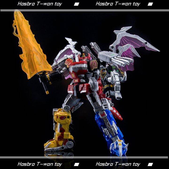 Power Rangers Zord Mighty Morphin Dino Megazord Hasbro & Lucky Cat Toys ...