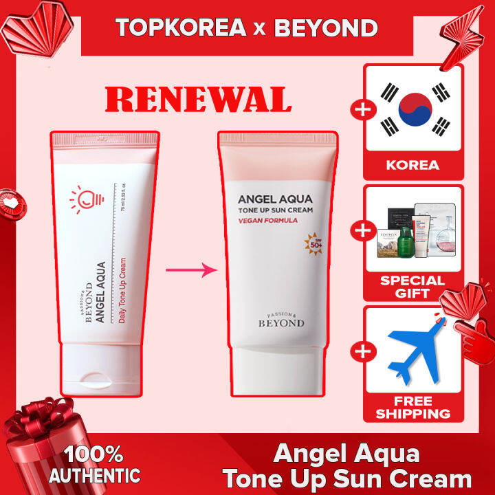 ★BEYOND★ Angel Aqua Tone Up Sun Cream SPF 50+ PA ++++ 50 ml / TOPKOREA / Shipping from korea ...