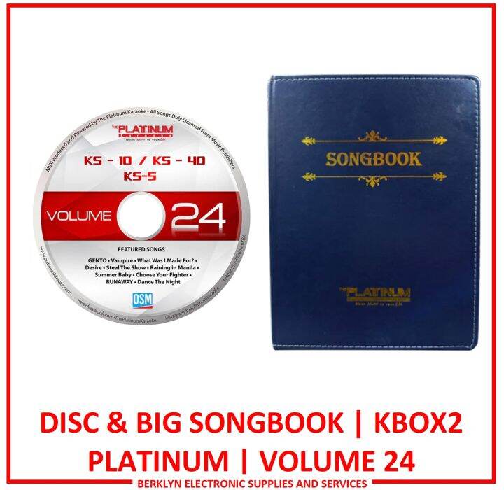 (Disc & Songbook) Volume 24 Update For Platinum KS1 KS5 KS10 KS40 KBOX2 (NOV 2023) | Lazada PH