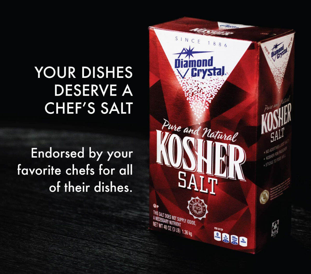 Diamond Crystal Kosher Salt – Full Flavor, No Additives and Less Sodium ...