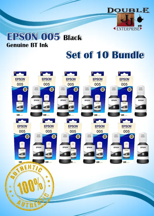 Epson 005 Black Original Ink Bottle Set of 10 | Lazada PH